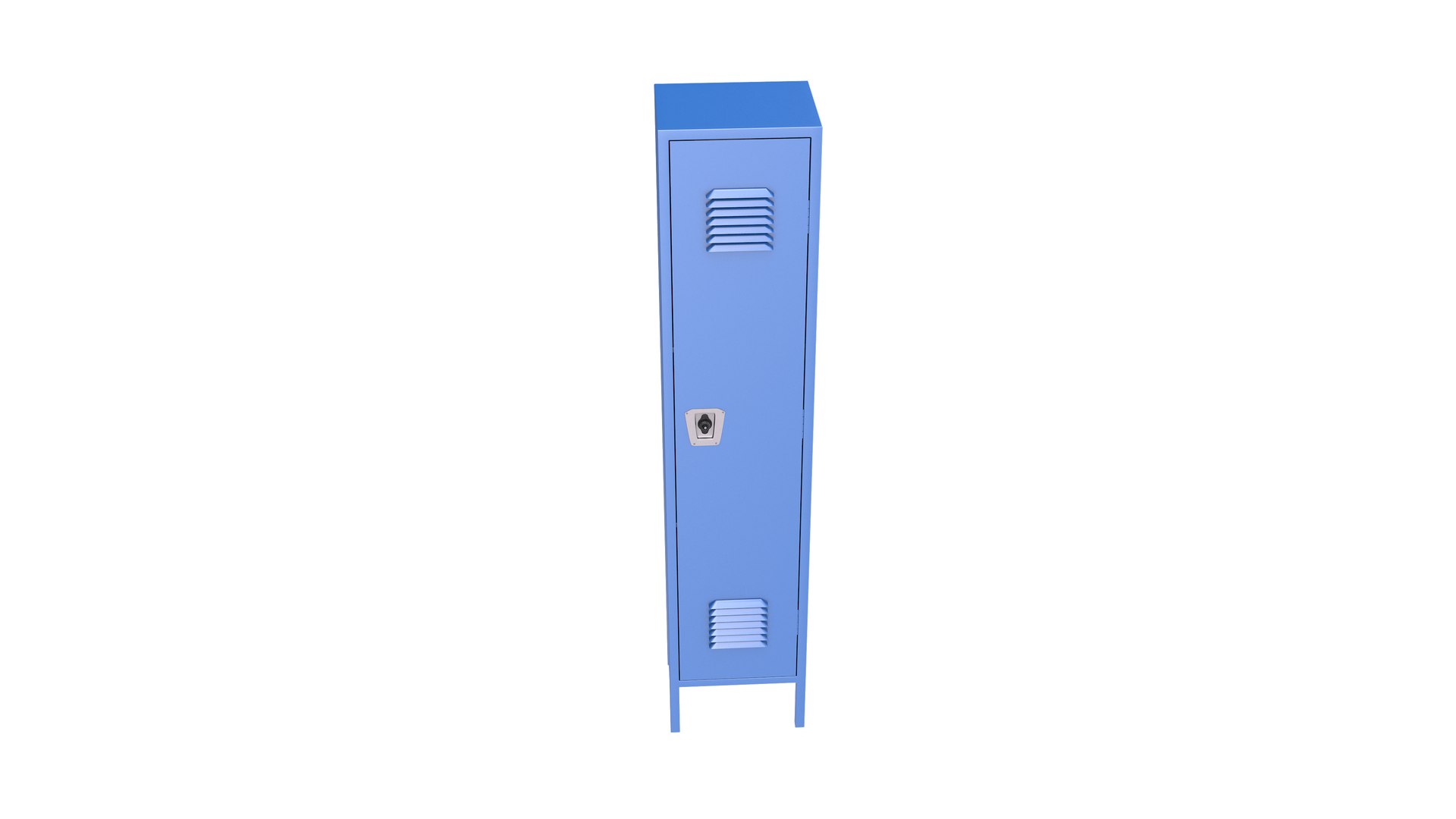 Steel Locker Single - Blue 3D - TurboSquid 1924542
