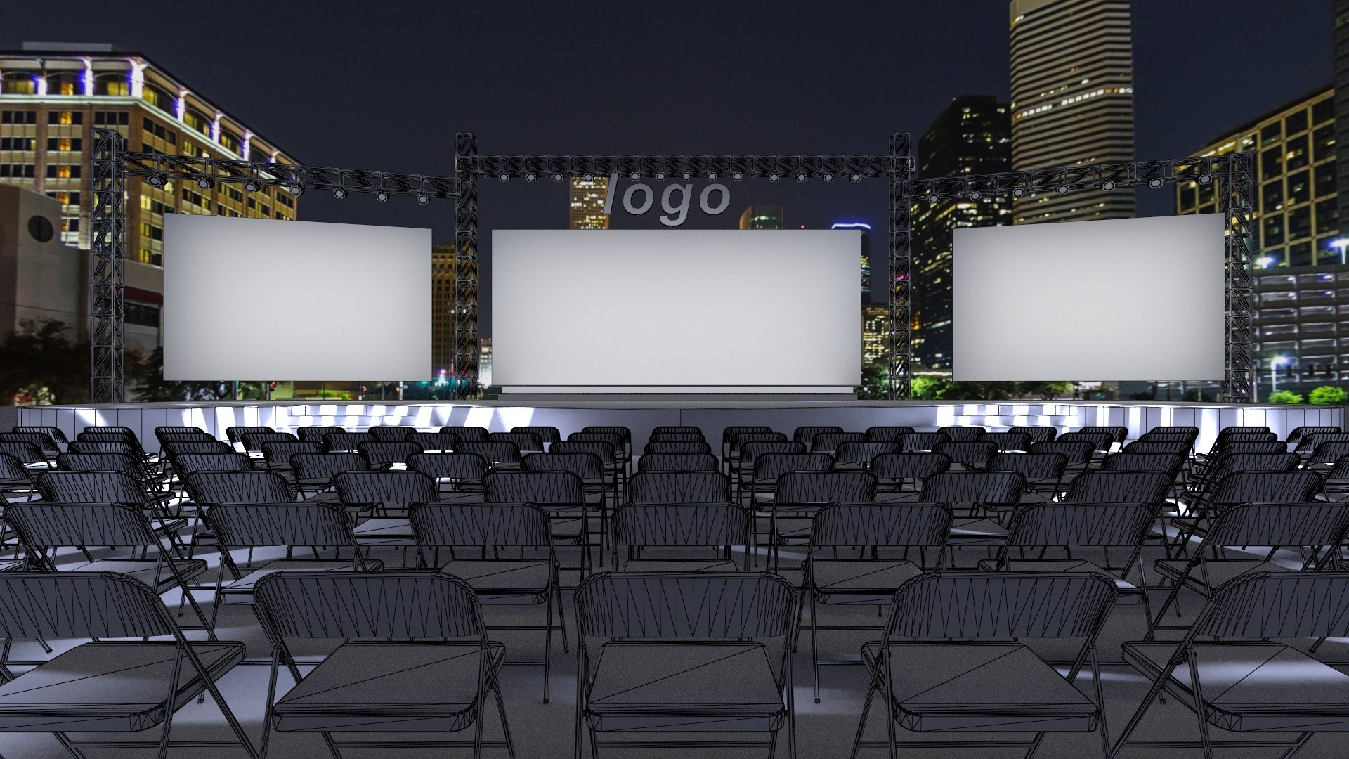 3D Stage Truss Choreography Model - TurboSquid 1668129