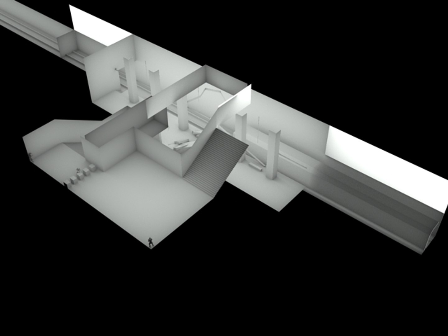 3ds Max Subway Level