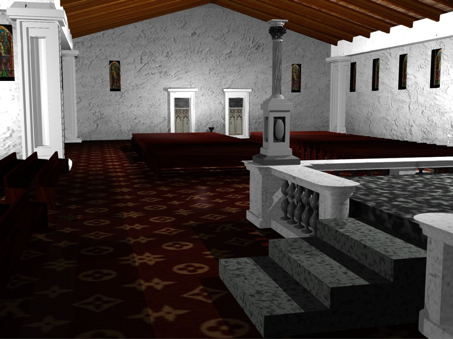 3d romanesque church