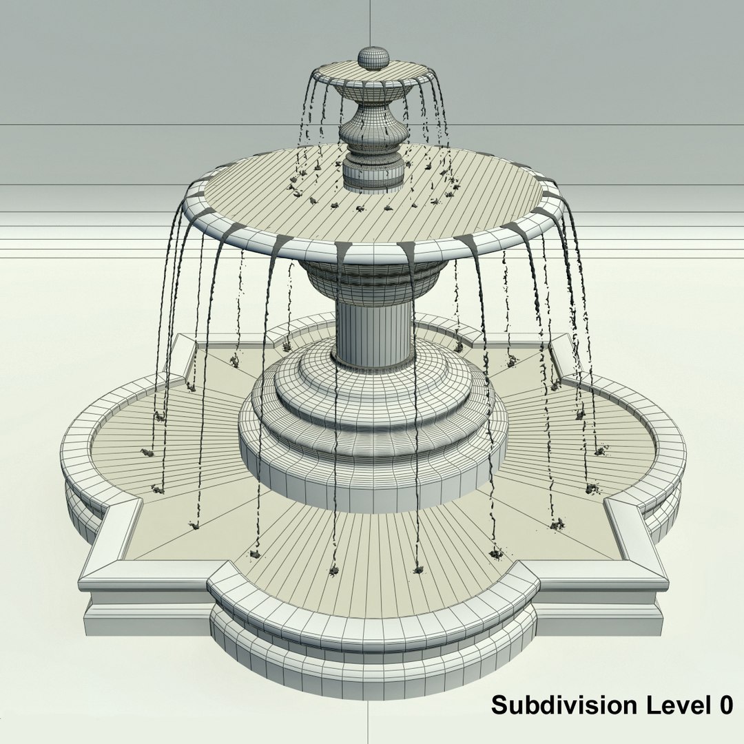 3d Water Fountain Model