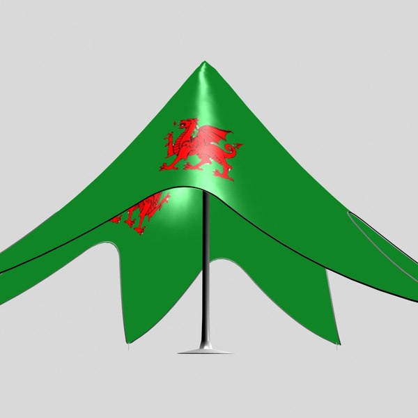 welsh dragon tent 3d model