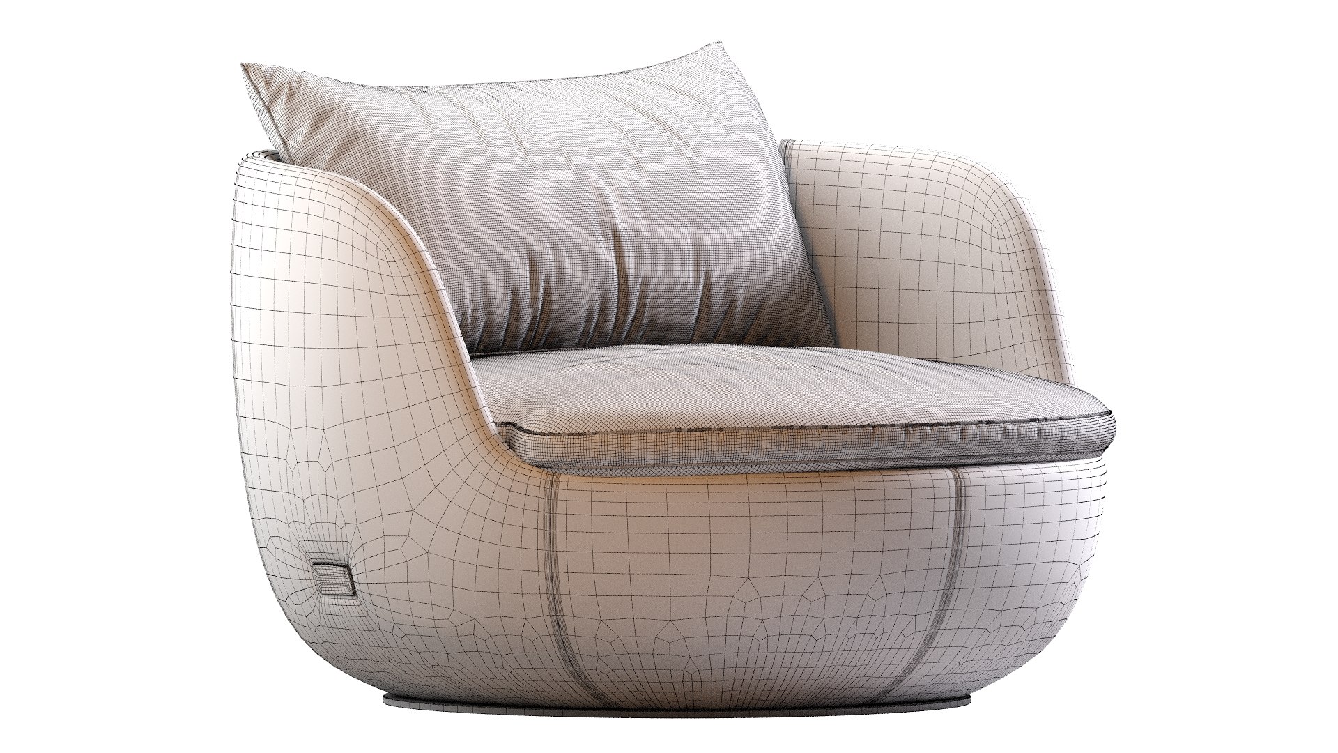 3D Bart Swivel Lounge Chair Model - TurboSquid 2067039