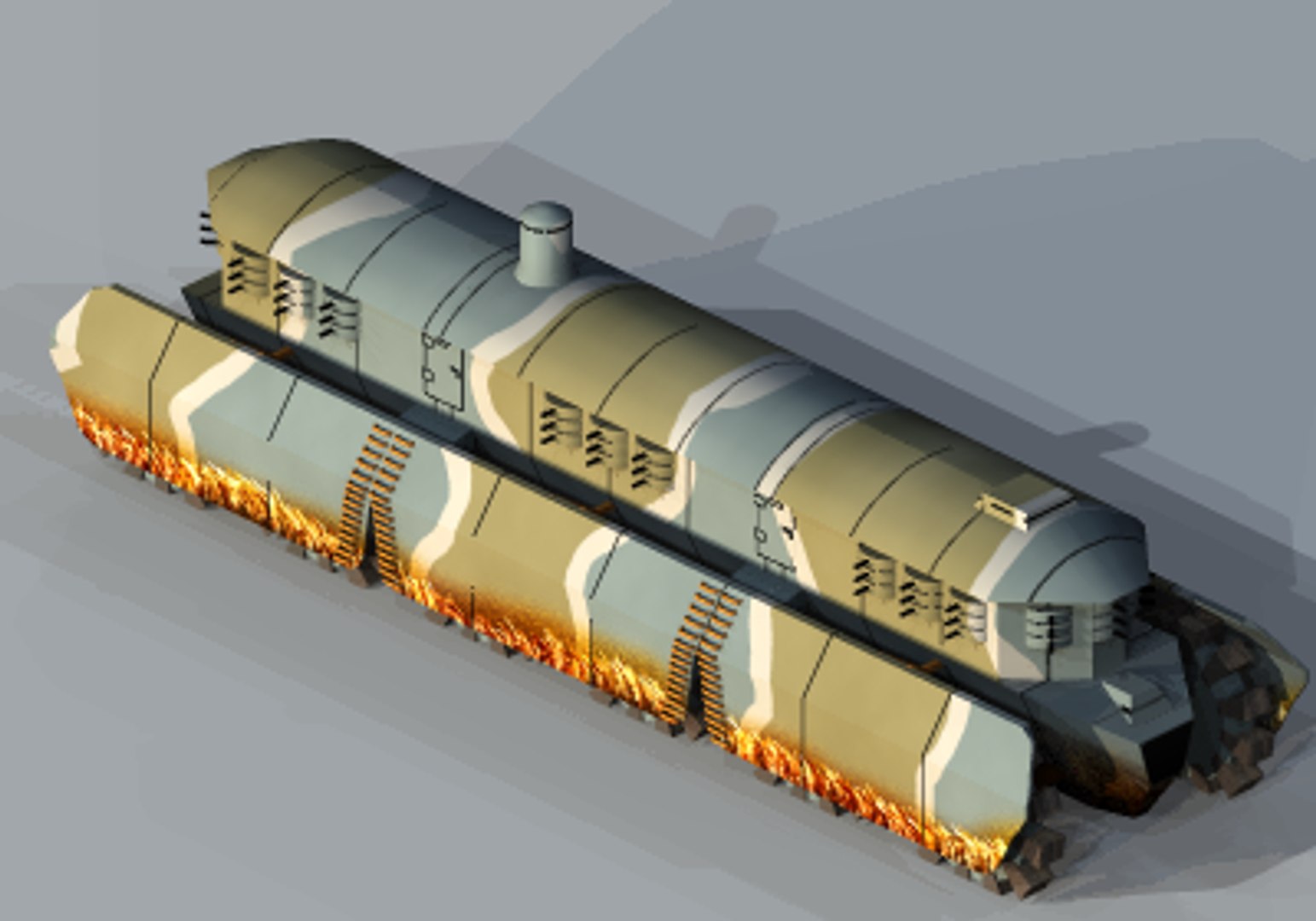H G Wells Land 3d Obj
