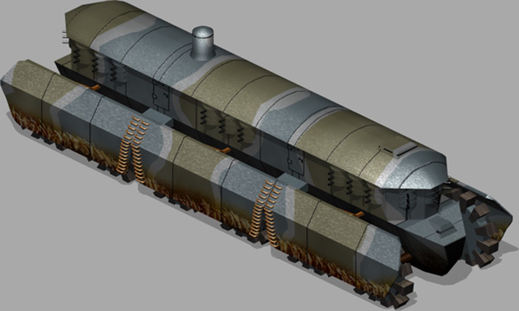 H G Wells Land 3d Obj
