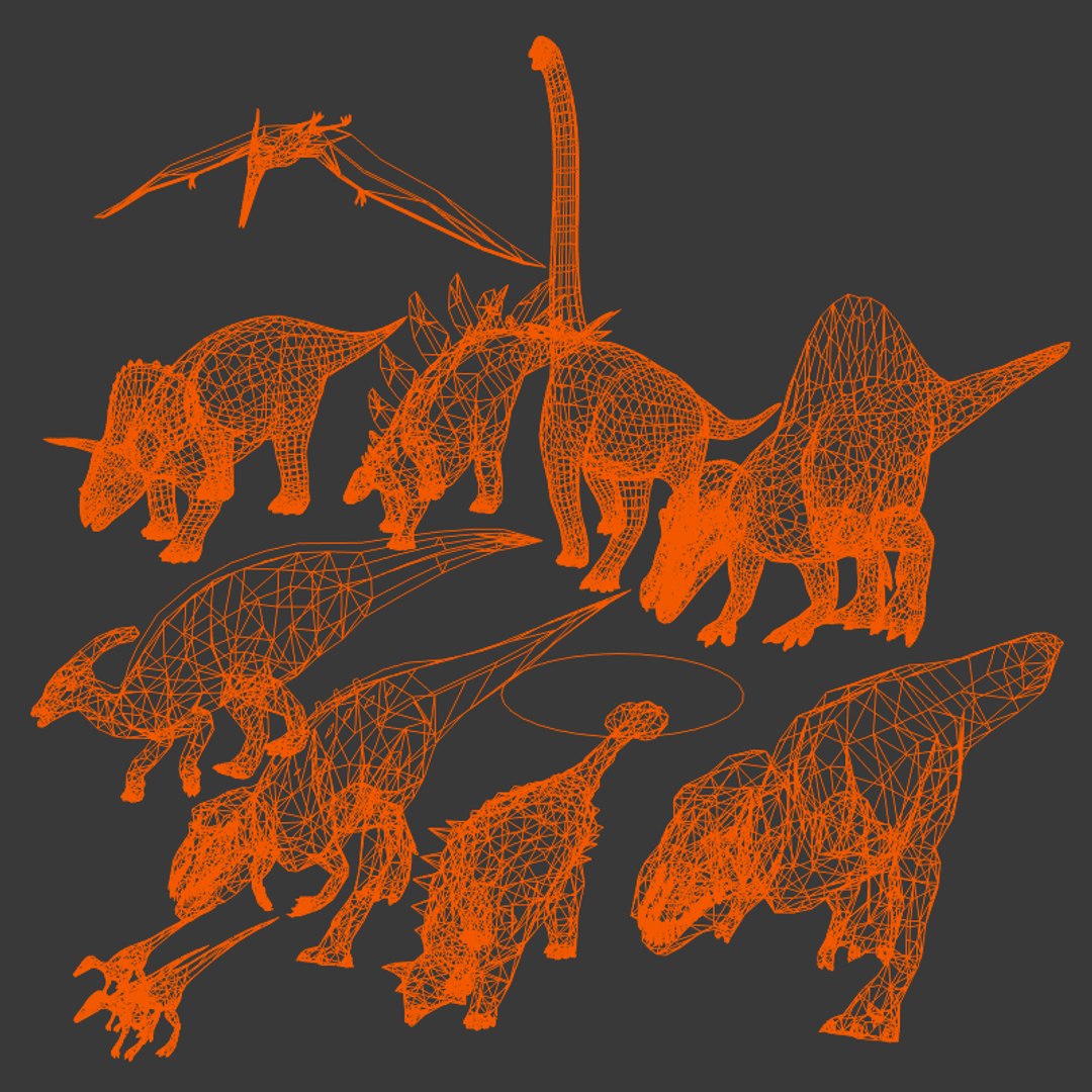 3d Model Dinosaur Pack