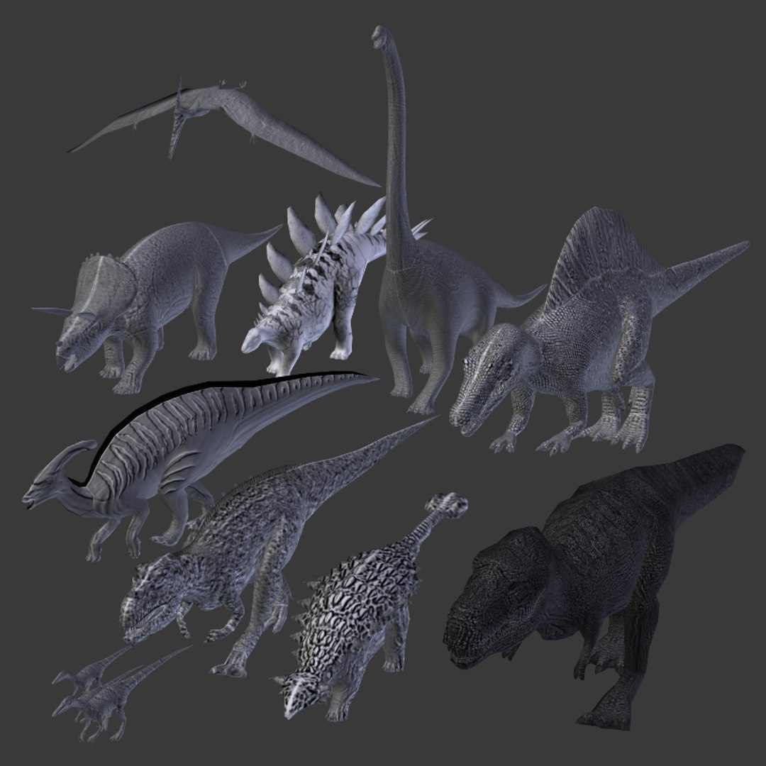 3d Model Dinosaur Pack