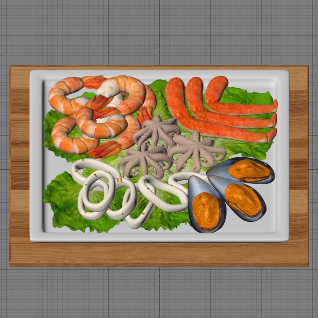 3D Model Seafood Food Sea - TurboSquid 1606445
