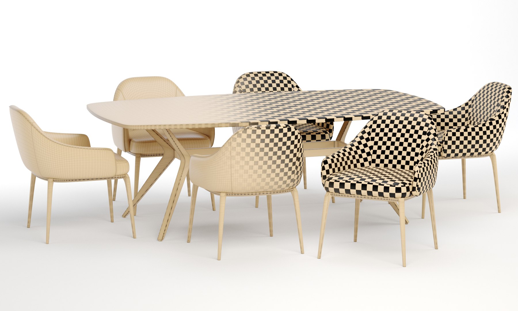 Sila Dinning Set 3D Model - TurboSquid 2199791