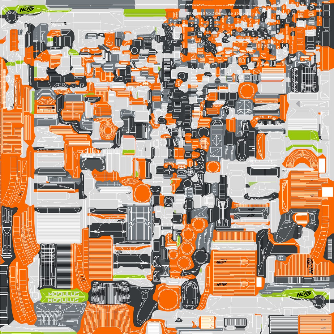 Nerf Modulus ECS-10 3D model - TurboSquid 1918486