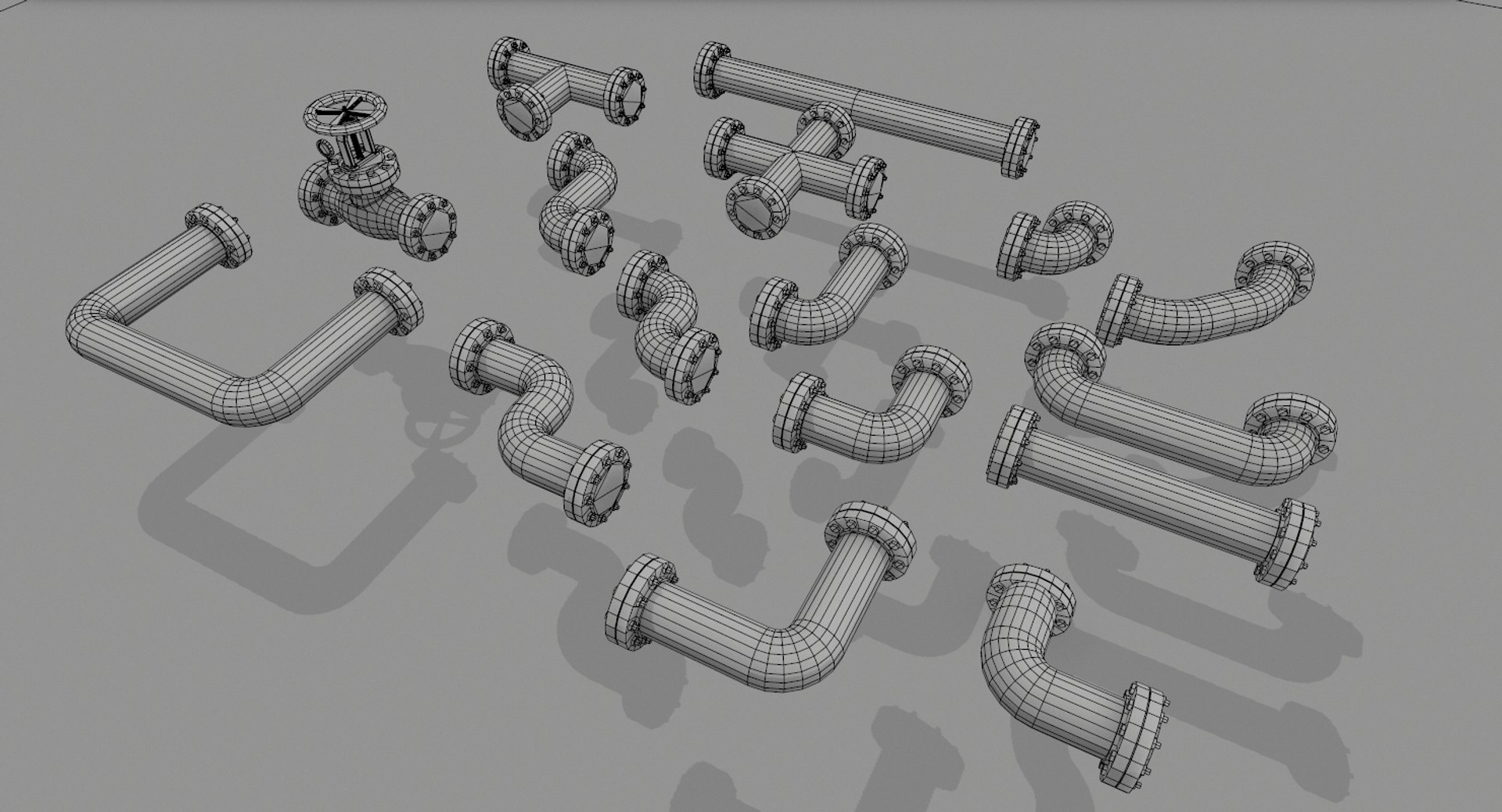 3D Modular Pipe Elements - TurboSquid 1234822
