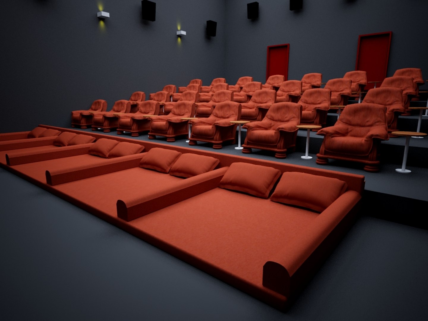 3D Hall Stage Cine Theater - TurboSquid 1440175
