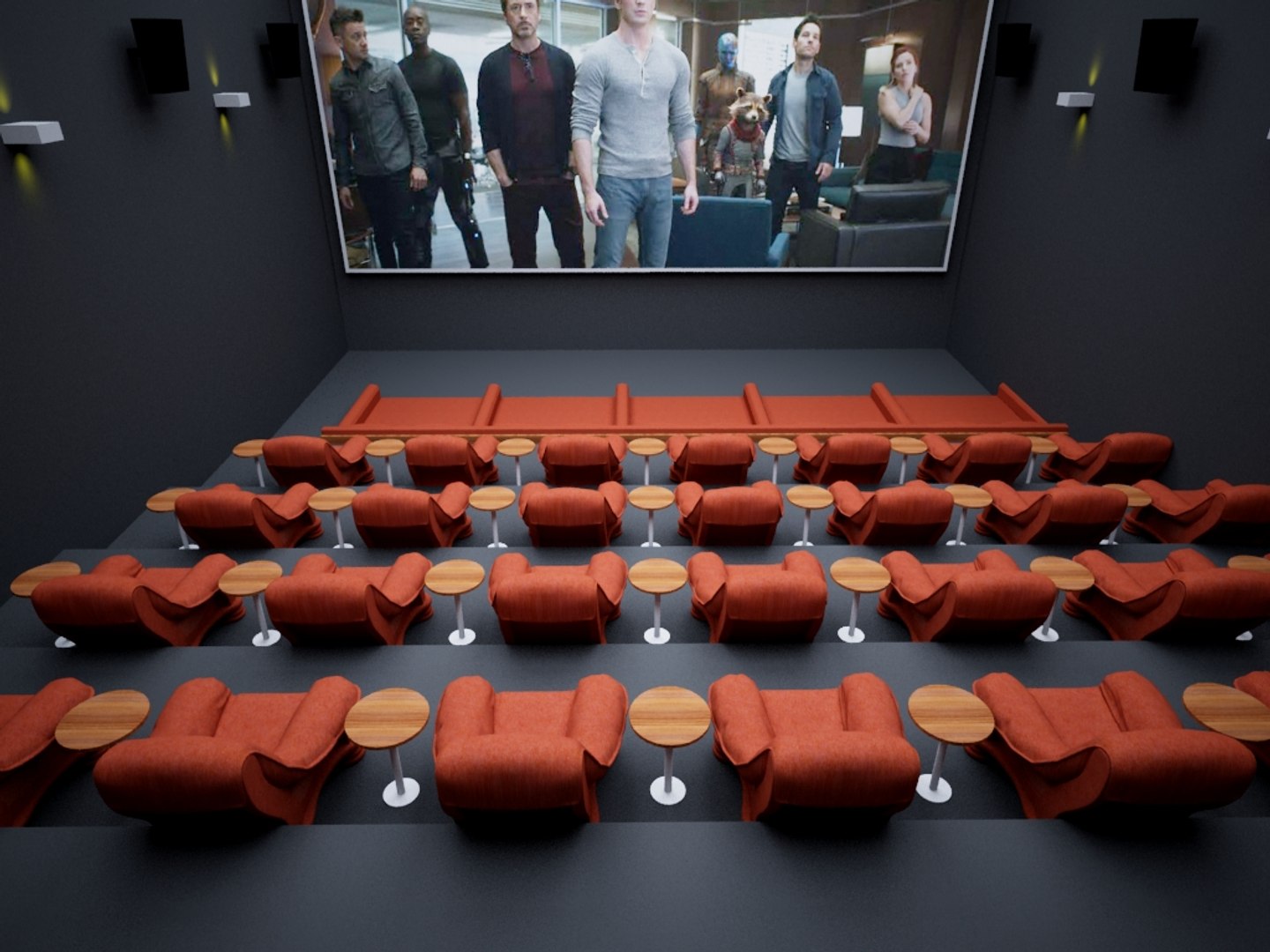 3D Hall Stage Cine Theater - TurboSquid 1440175