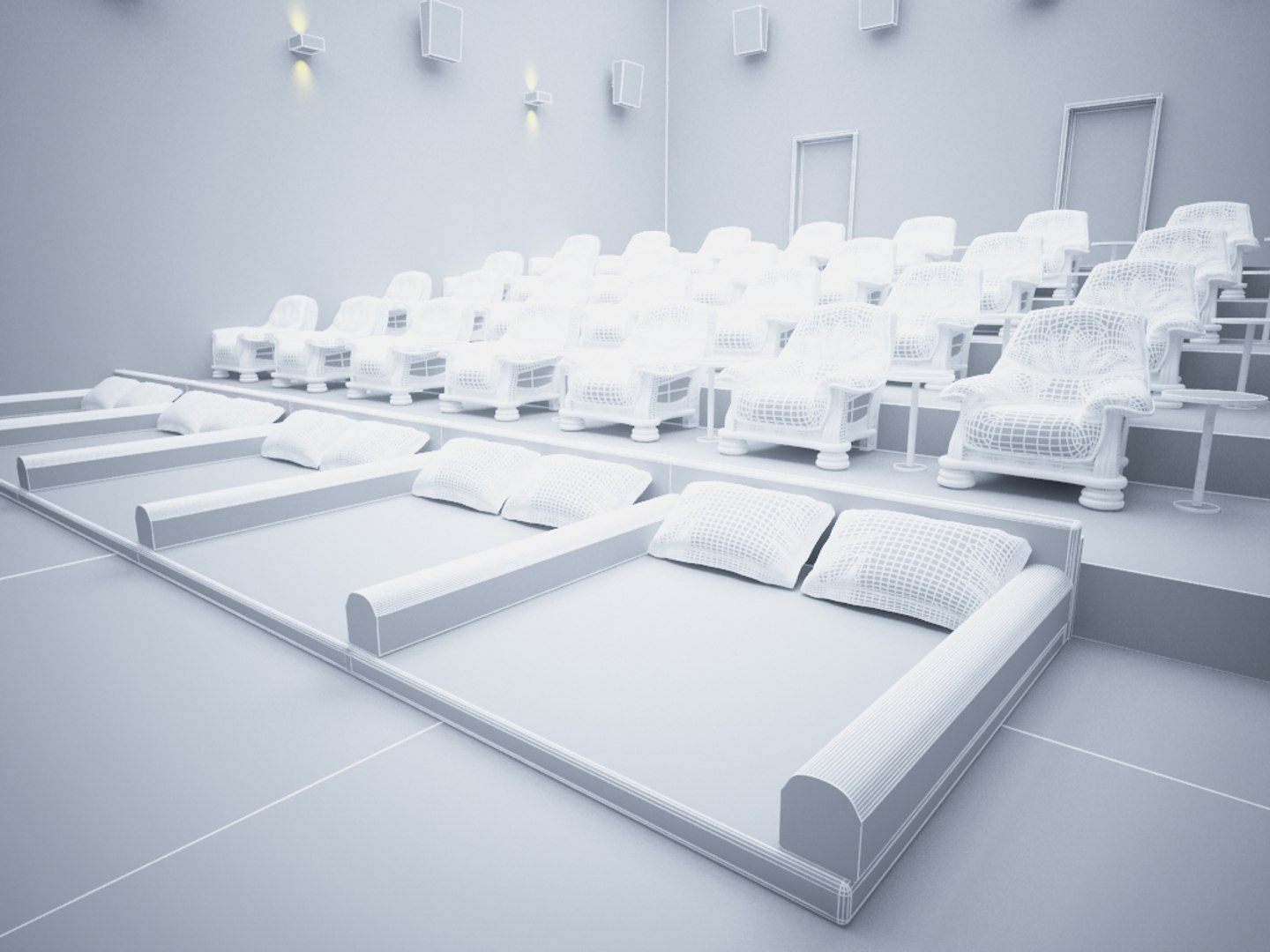 3D Hall Stage Cine Theater - TurboSquid 1440175