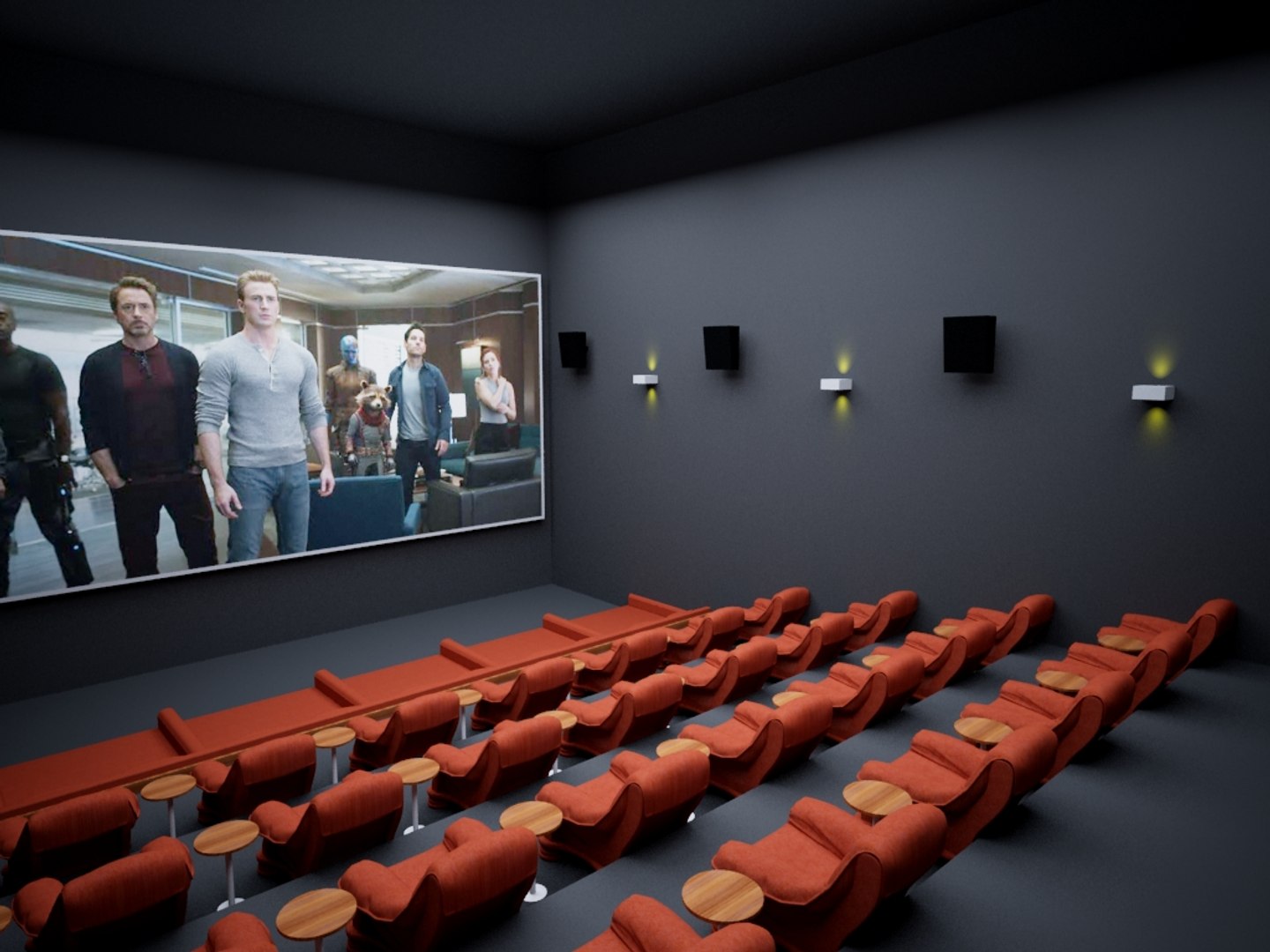 3D Hall Stage Cine Theater - TurboSquid 1440175