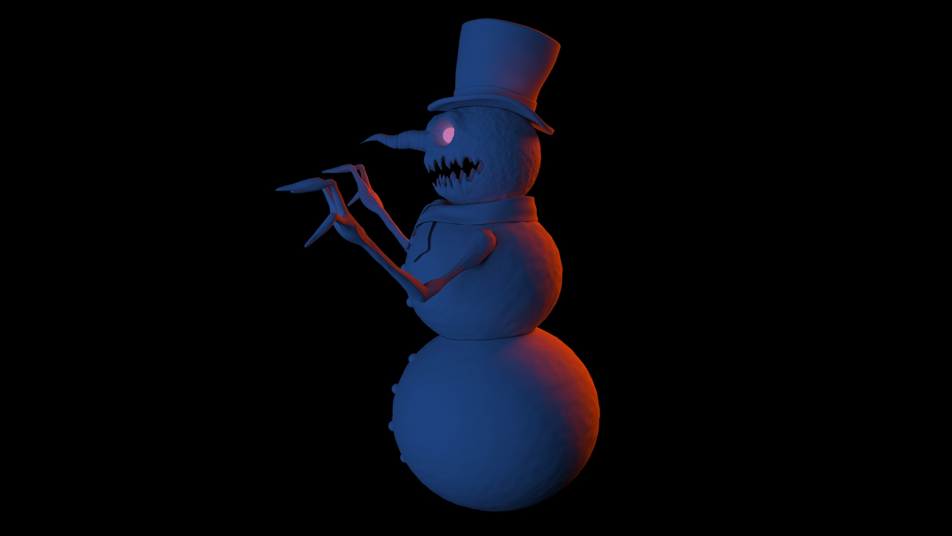 3D Evil Snowman - TurboSquid 1744813