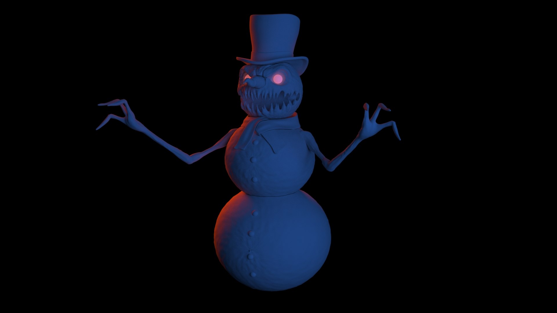 3D Evil Snowman - TurboSquid 1744813