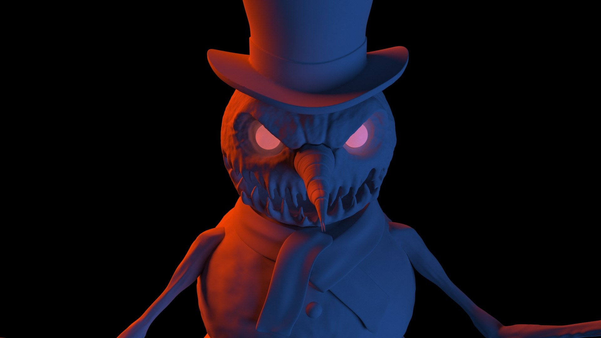 3D Evil Snowman - TurboSquid 1744813