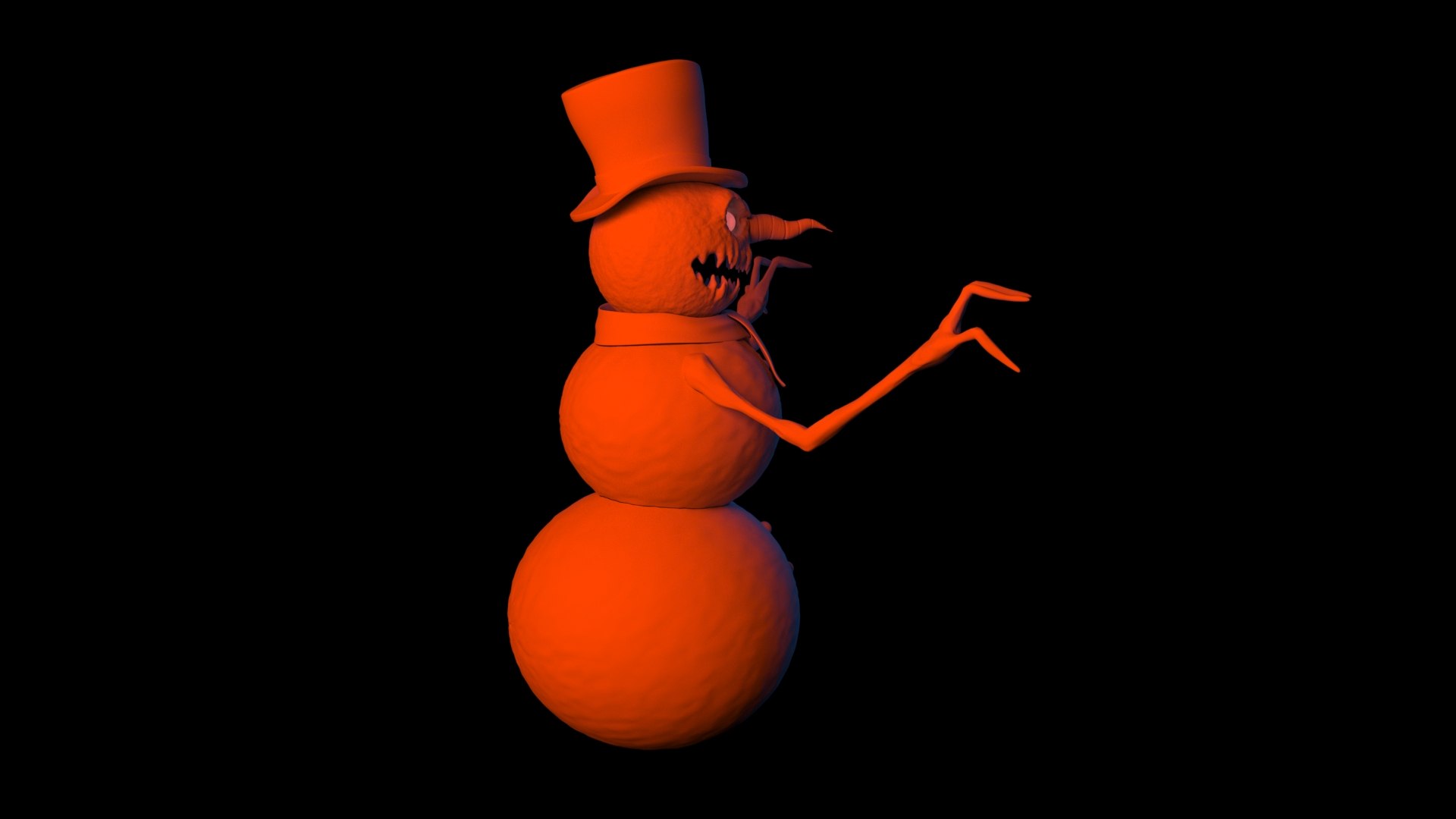 3D Evil Snowman - TurboSquid 1744813