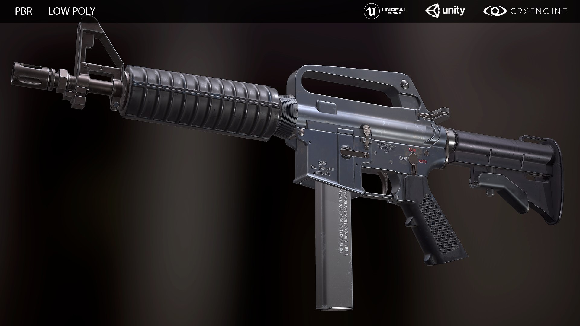 3D colt smg pbr ready - TurboSquid 1450118