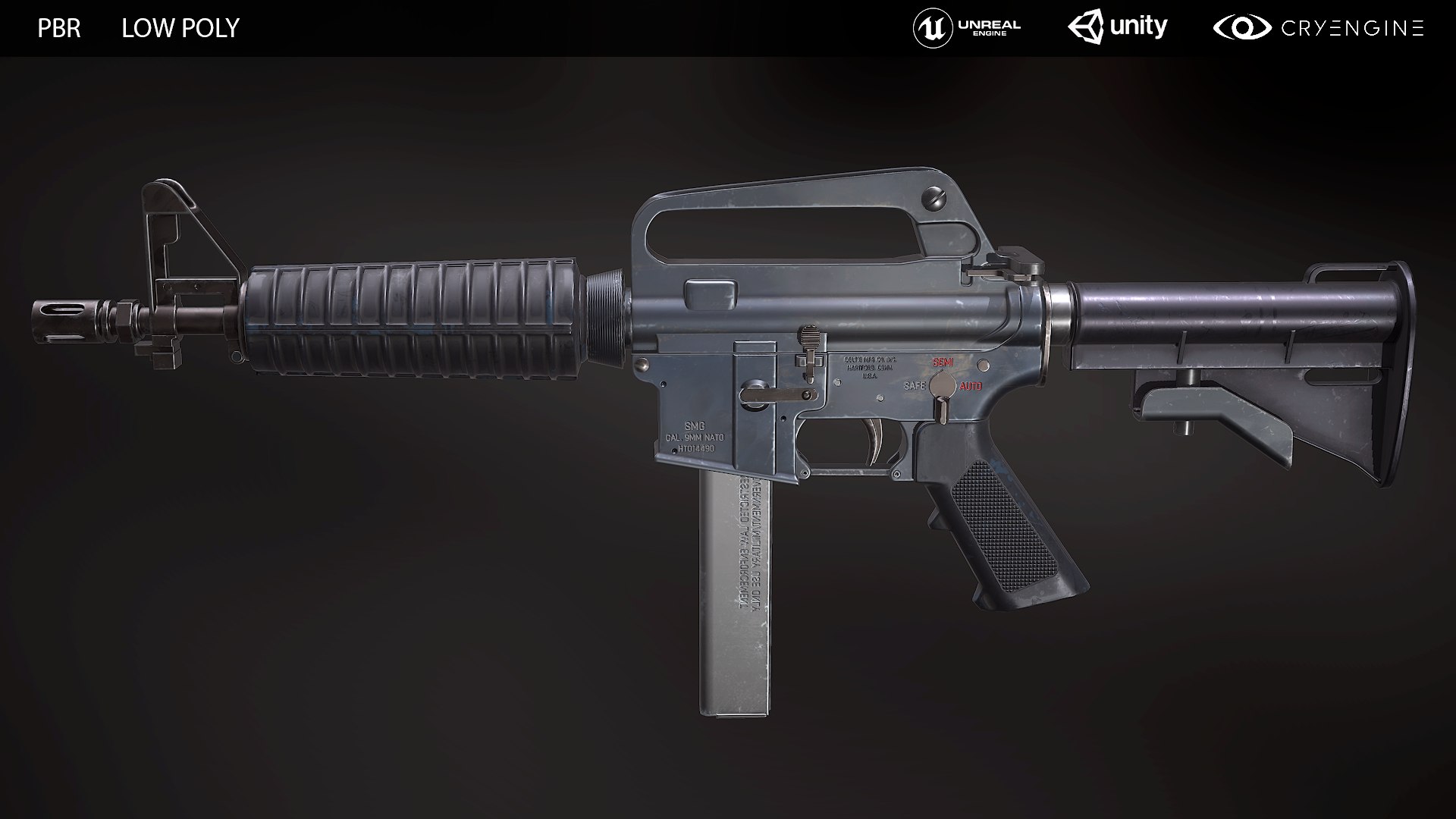 3D colt smg pbr ready - TurboSquid 1450118