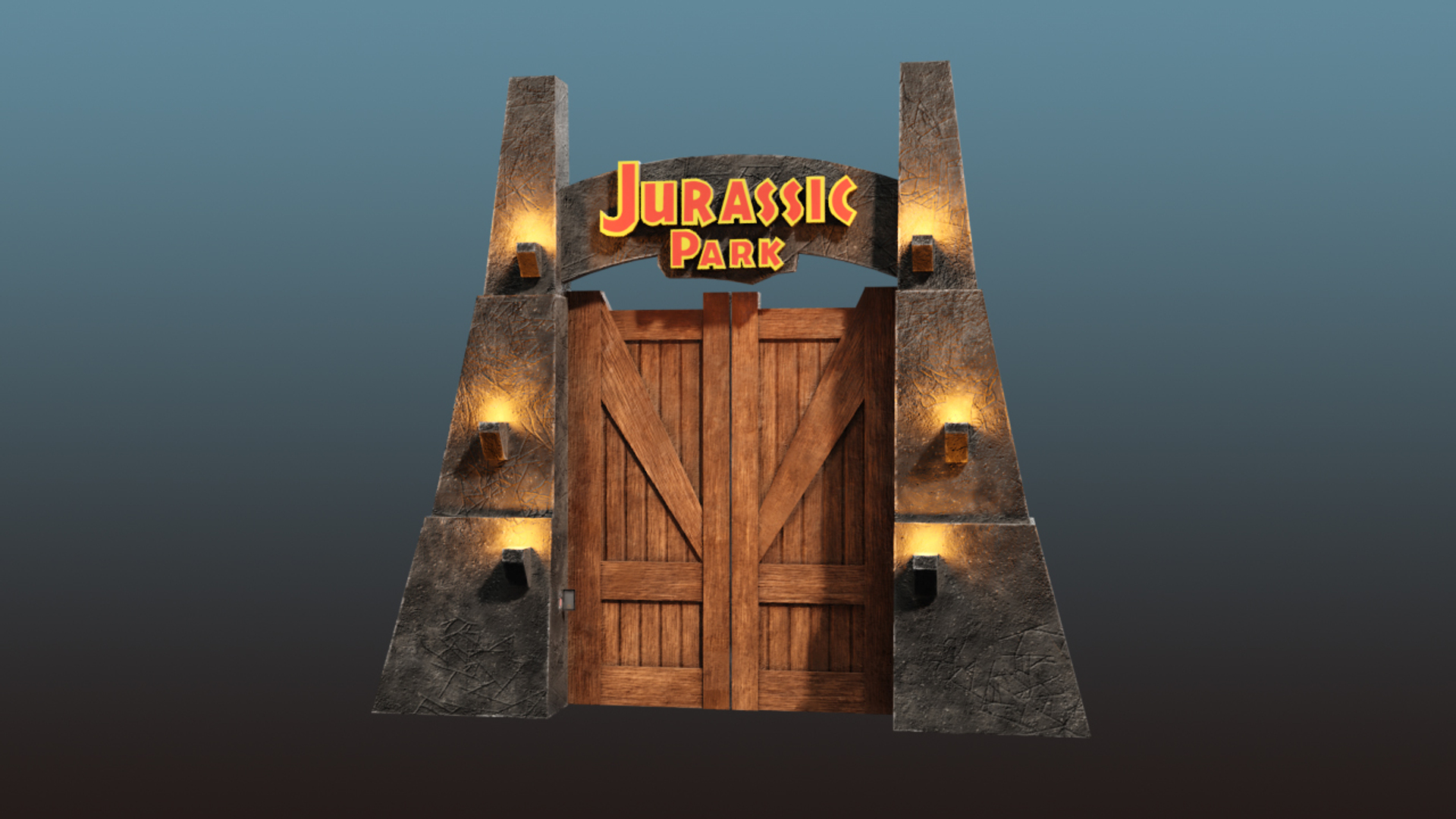 Port o Do Parque Jur ssico Modelo 3D TurboSquid 1313515