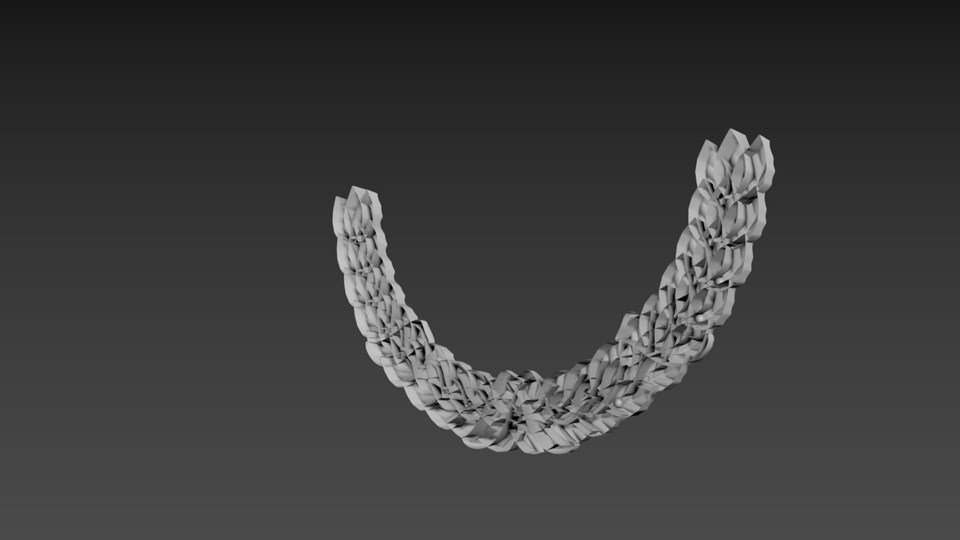 3D Leaf Wreath Relief - TurboSquid 2145314
