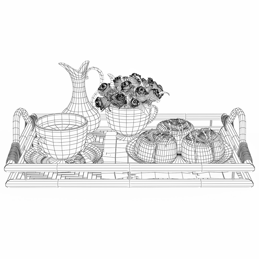 Breakfast Tray Model - TurboSquid 1269408