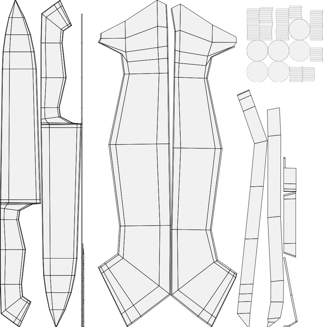 Kitchen Knife Model 3D Model - TurboSquid 2201639