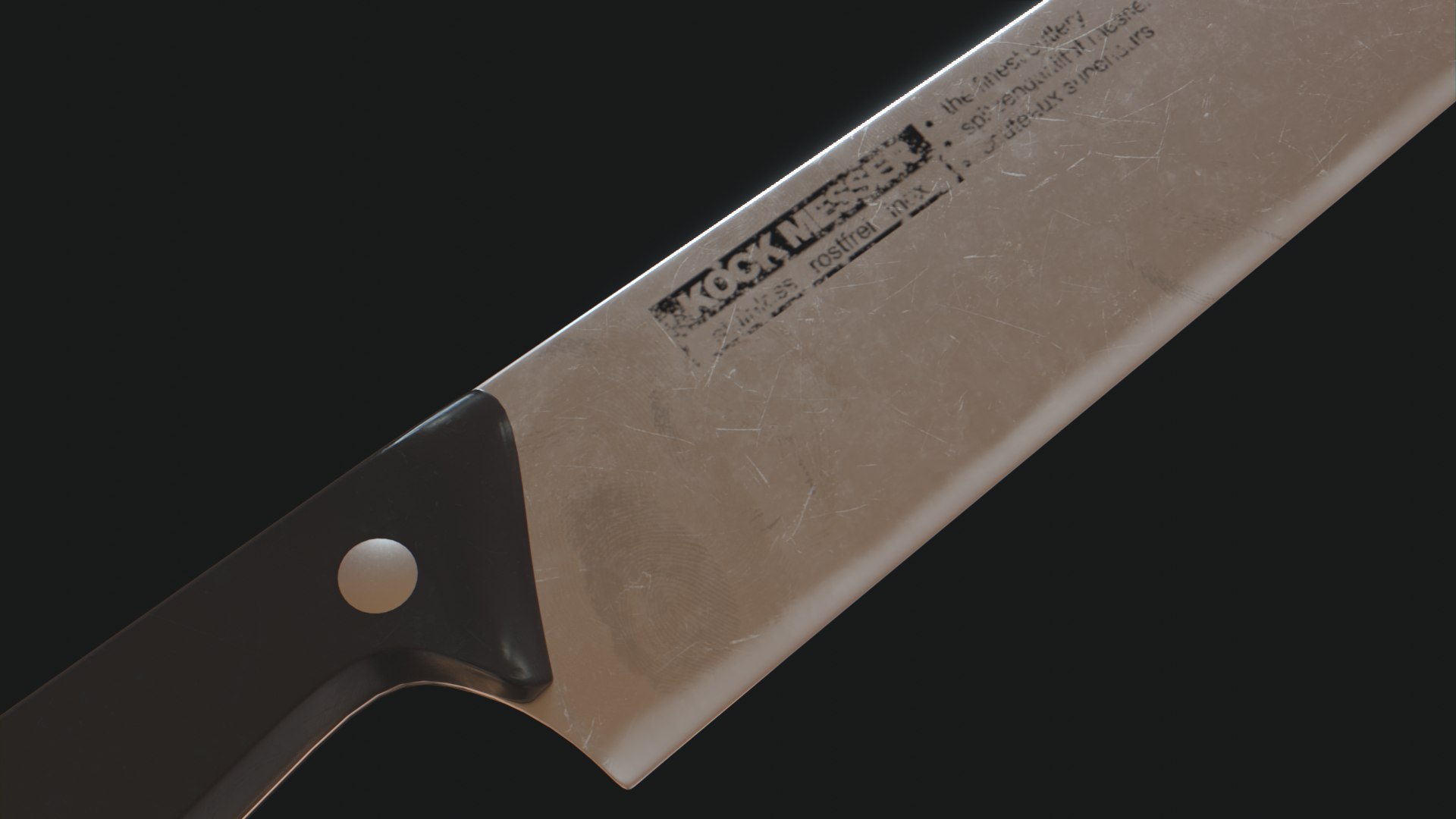 Kitchen Knife Model 3D Model - TurboSquid 2201639
