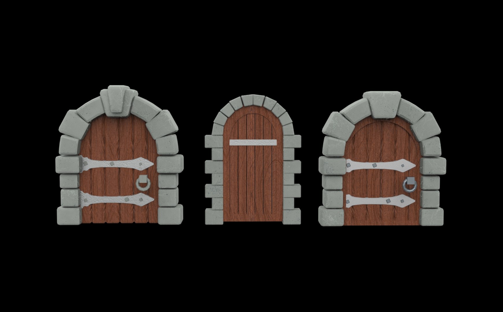 Dungeon Door Low-poly 3D Model 3D Model - TurboSquid 2337855