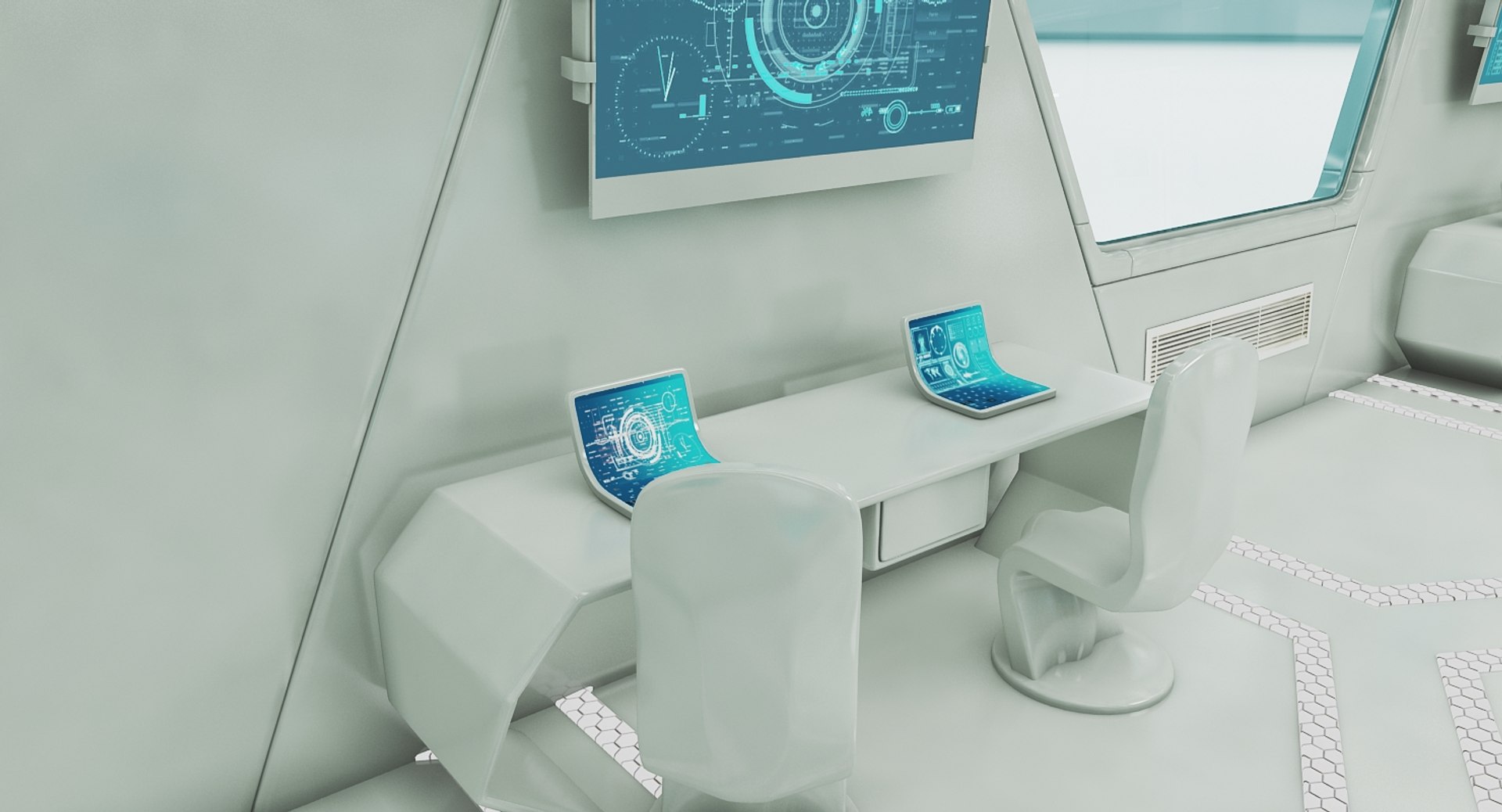 3D Sci-fi Control Room 2 Model - TurboSquid 1420960