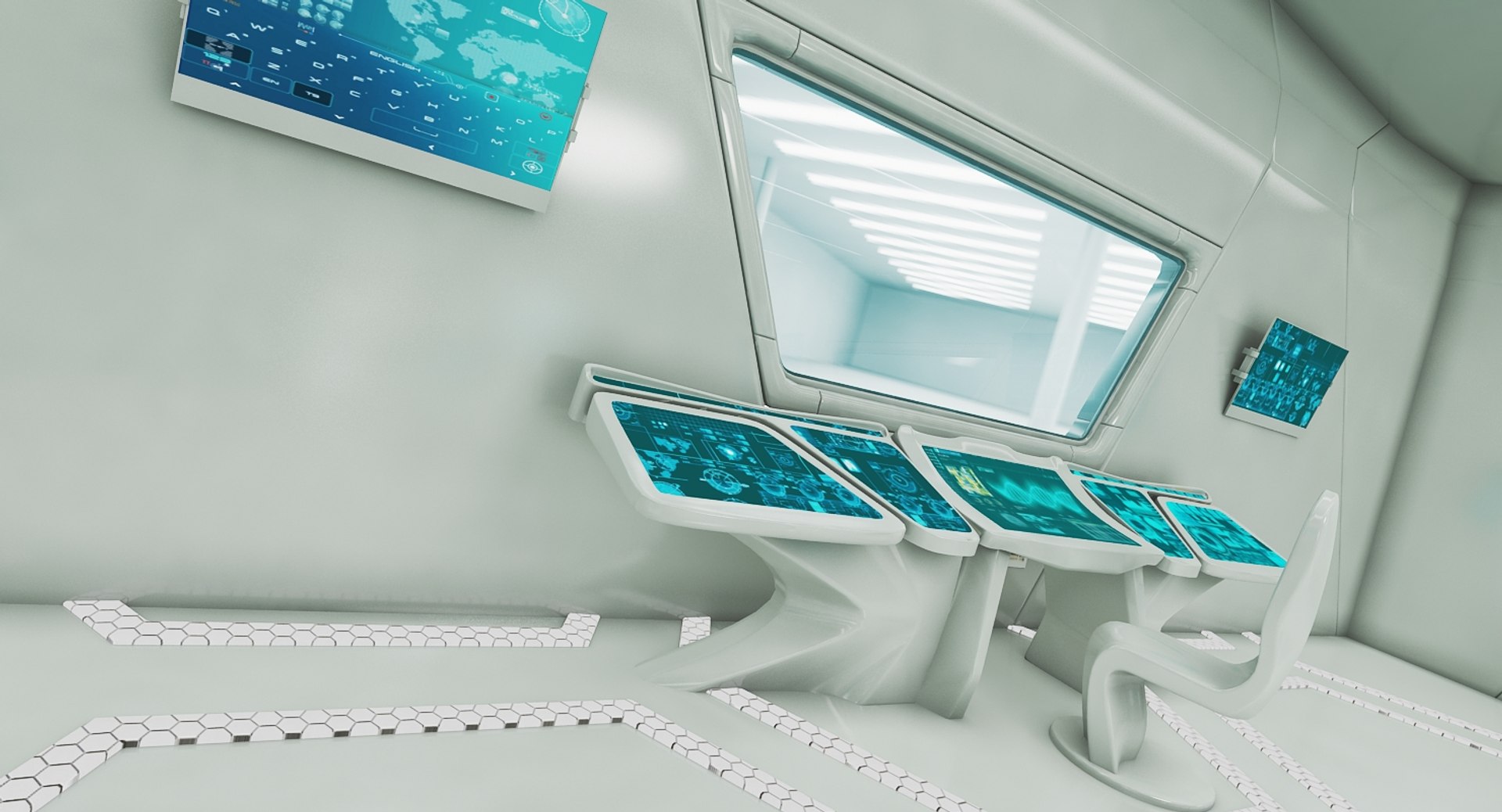 3D Sci-fi Control Room 2 Model - TurboSquid 1420960