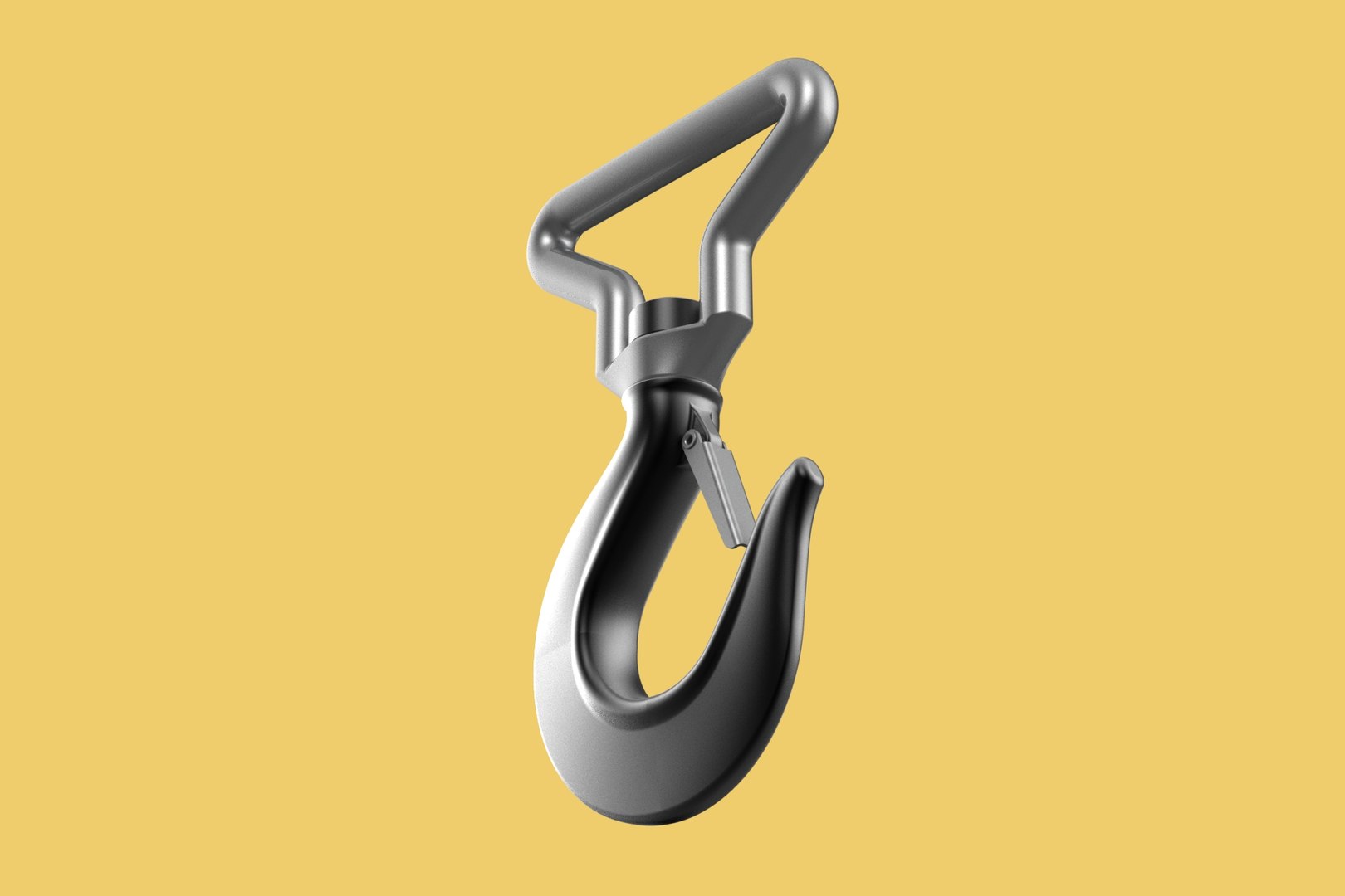 3D FORGED SINGLE LIFTING CRANE TON HOOK HOIST LATCH ALLOY STEEL ...