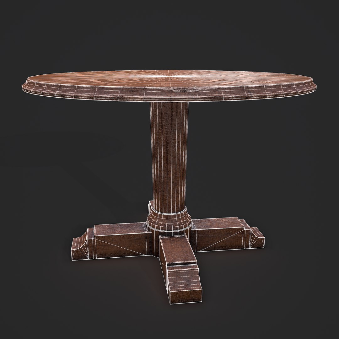 3D Elegant Round Table - TurboSquid 1810116