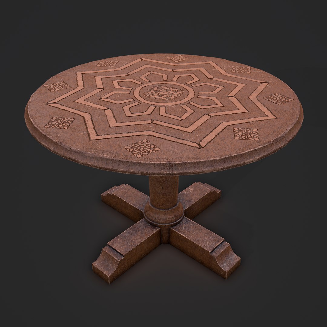 3D Elegant Round Table - TurboSquid 1810116