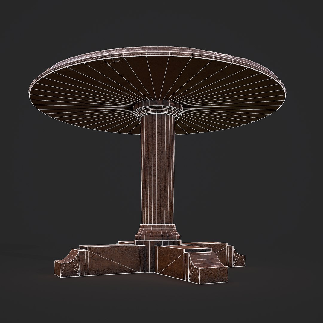 3D Elegant Round Table - TurboSquid 1810116