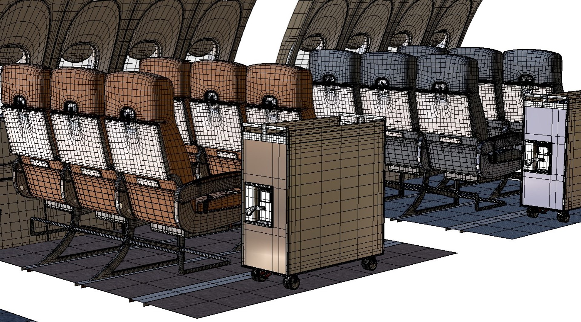 Interior Fuselage Aircraft 3D Model - TurboSquid 1593757