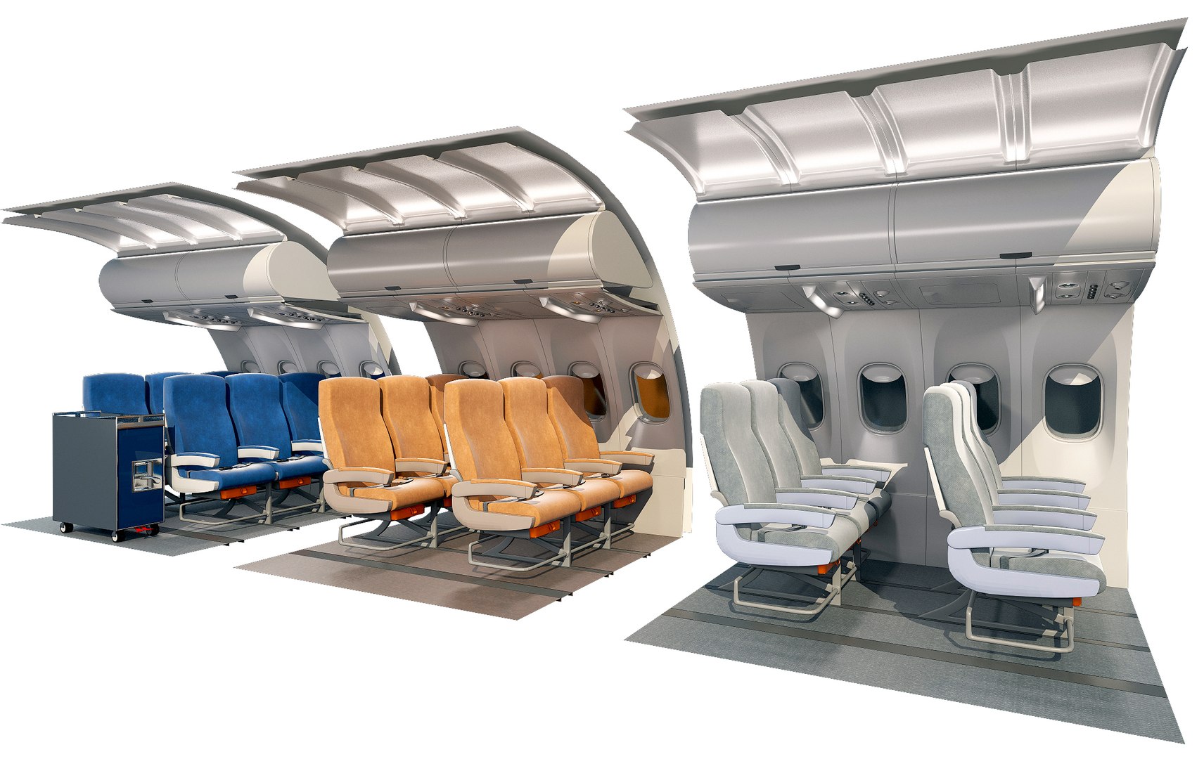 Interior Fuselage Aircraft 3D Model - TurboSquid 1593757