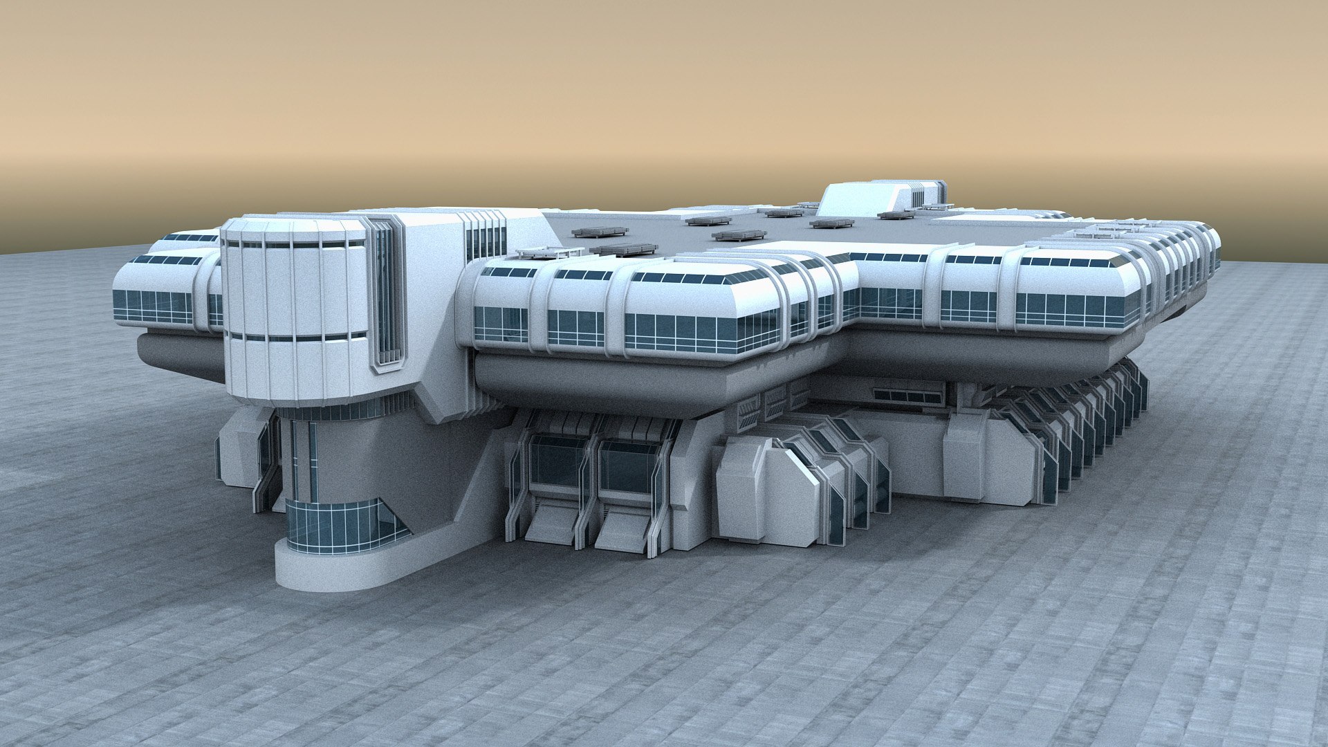 Future Building 016 3D Model - TurboSquid 2039549
