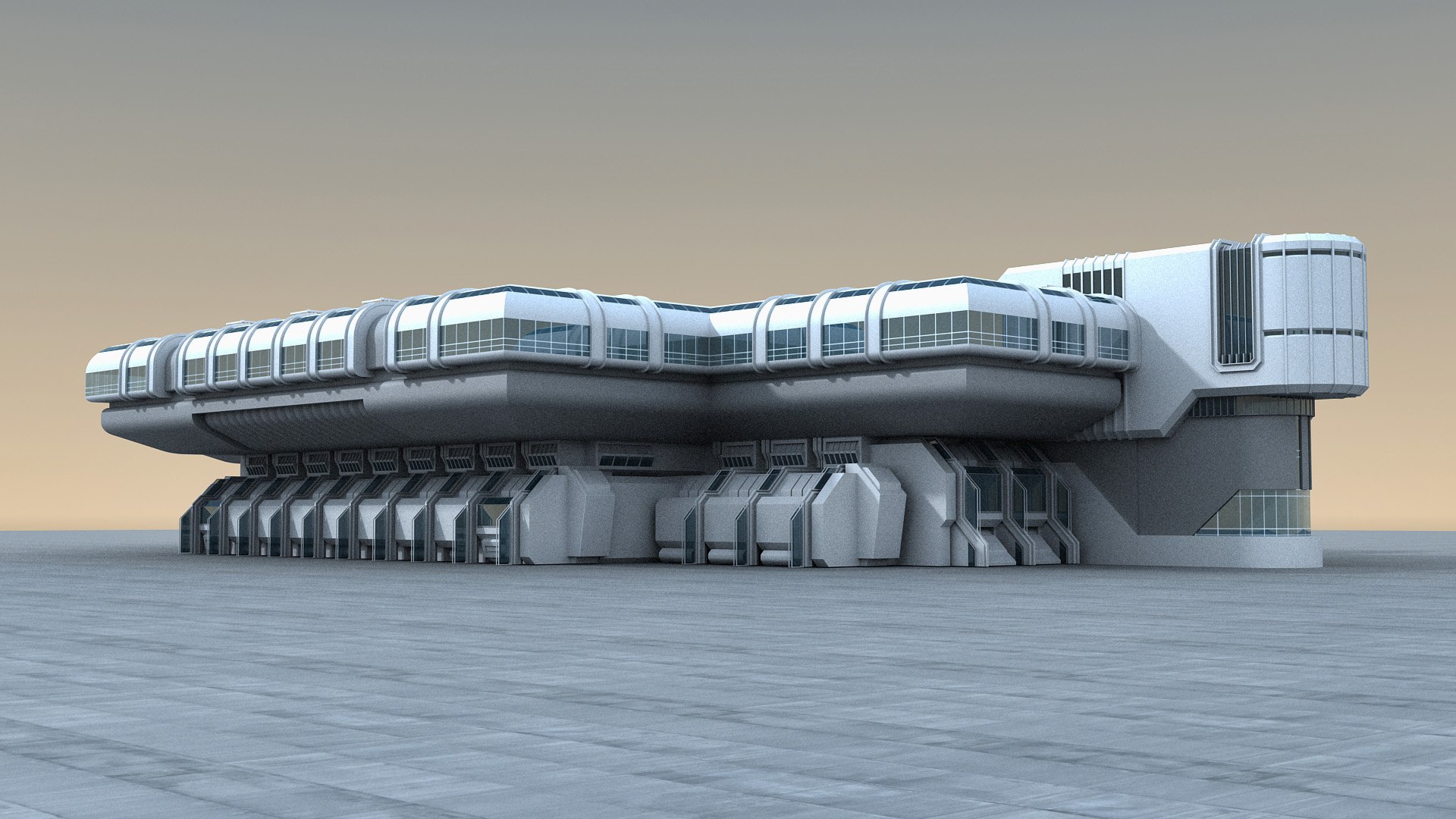 Future Building 016 3d Model Turbosquid 2039549
