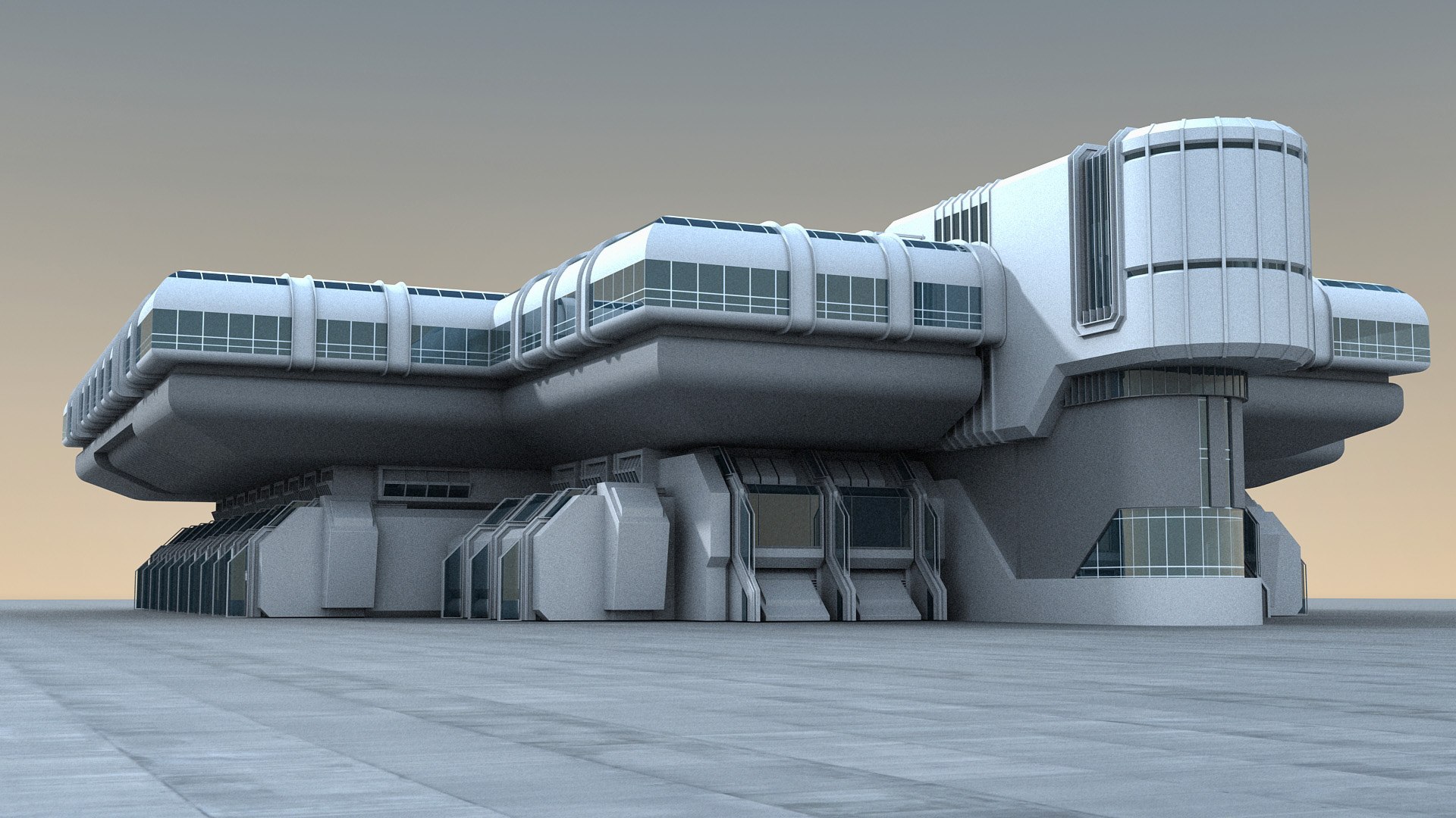Future Building 016 3D Model - TurboSquid 2039549