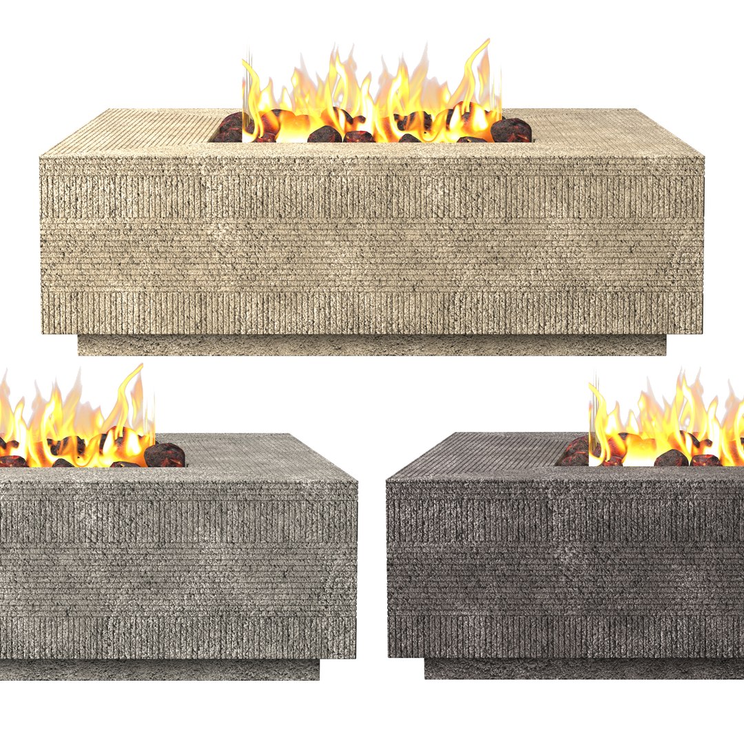 VETRO SQUARE FIRE TABLE 3D Model - TurboSquid 1898135