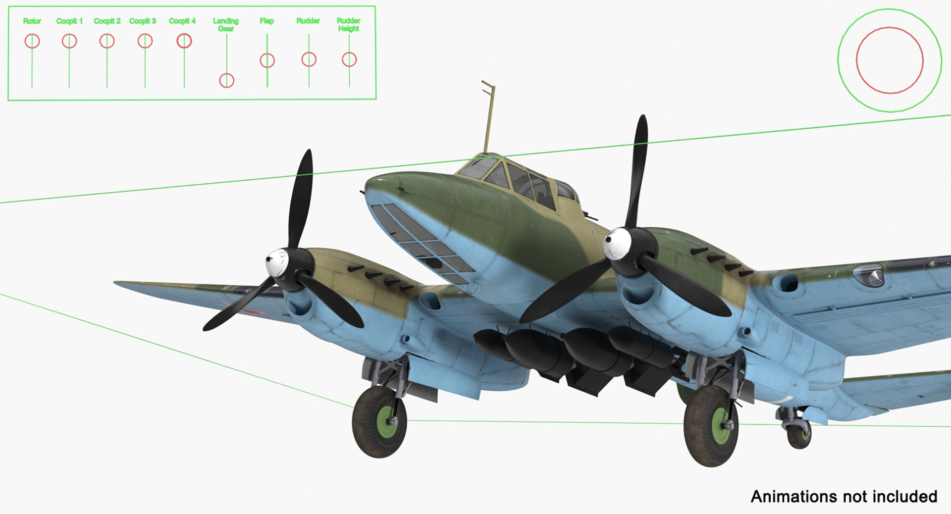 3D Soviet Wwii Light Bomber - TurboSquid 1200522