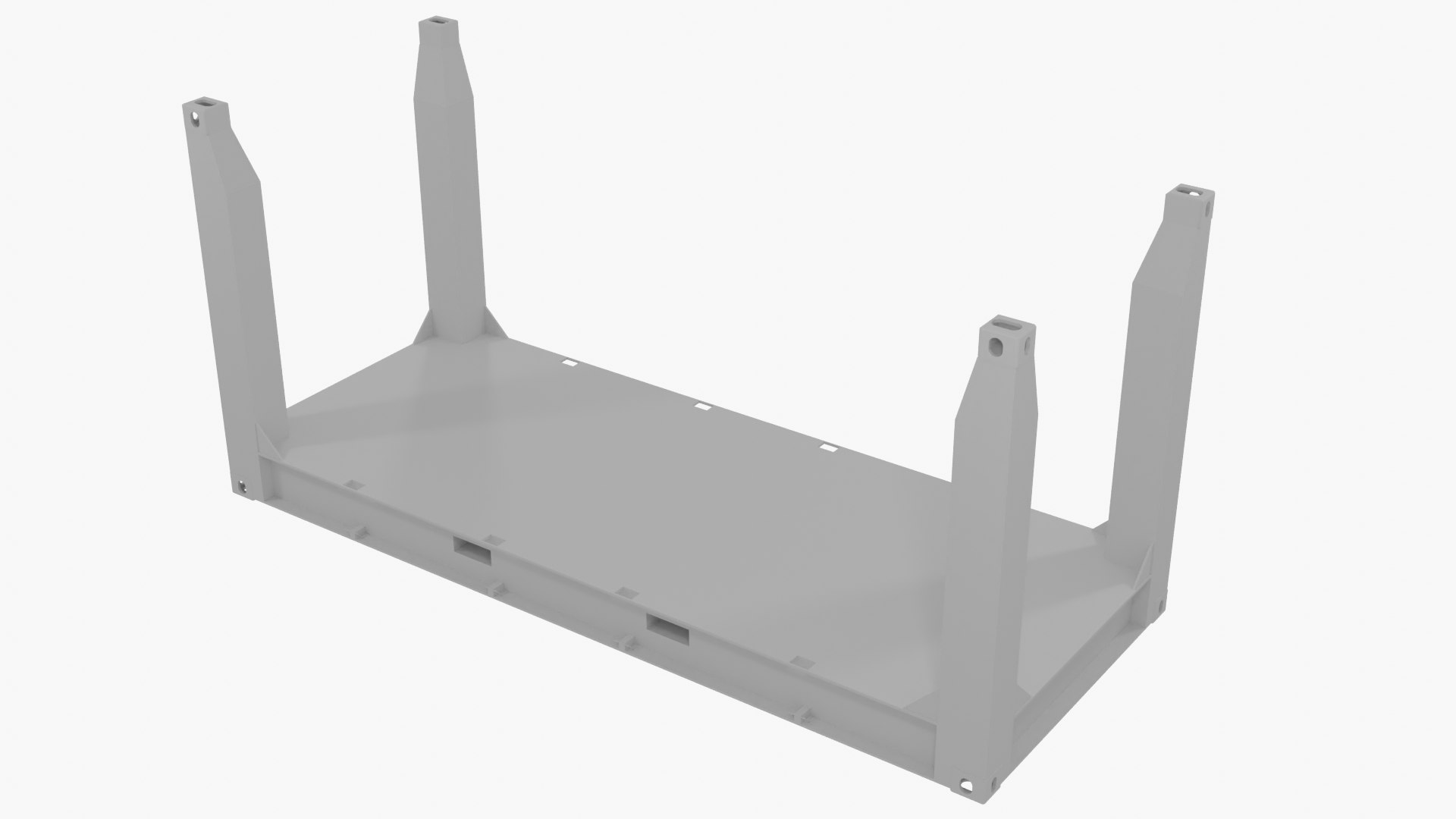 Container 20 Flat Rack No Texture Model - TurboSquid 2009501