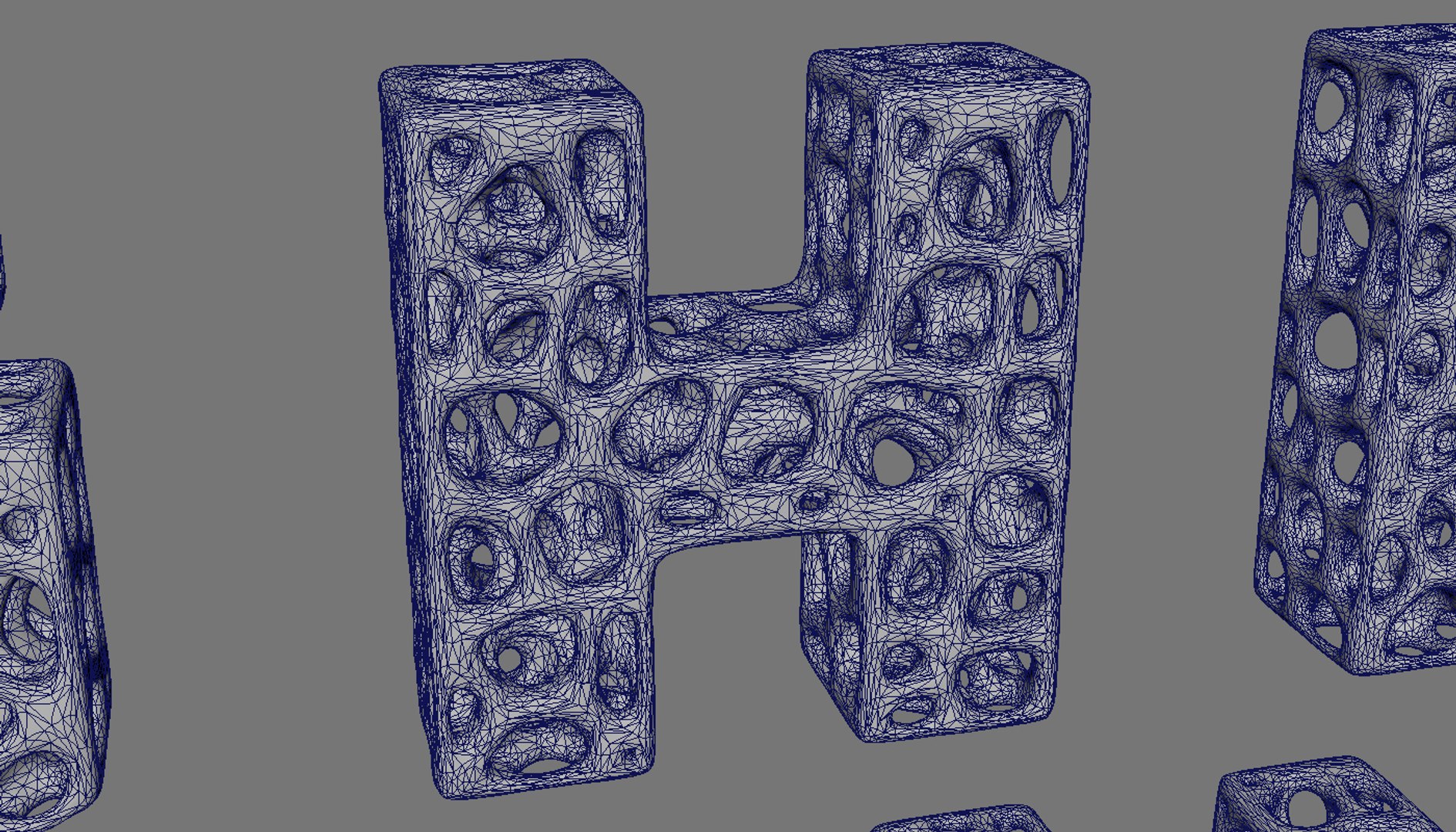 3D Voronoi Structure Alphabet Letters Model - TurboSquid 1277491