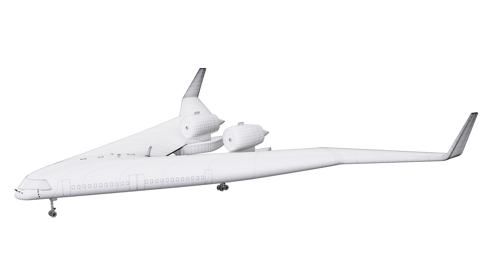 3D Flying V Plane - TurboSquid 1798206