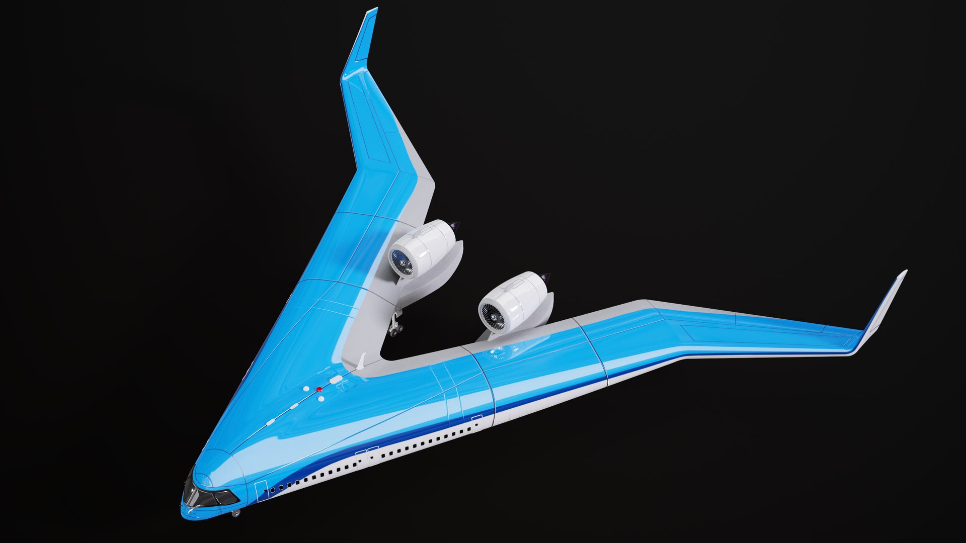 3D Flying V Plane - TurboSquid 1798206