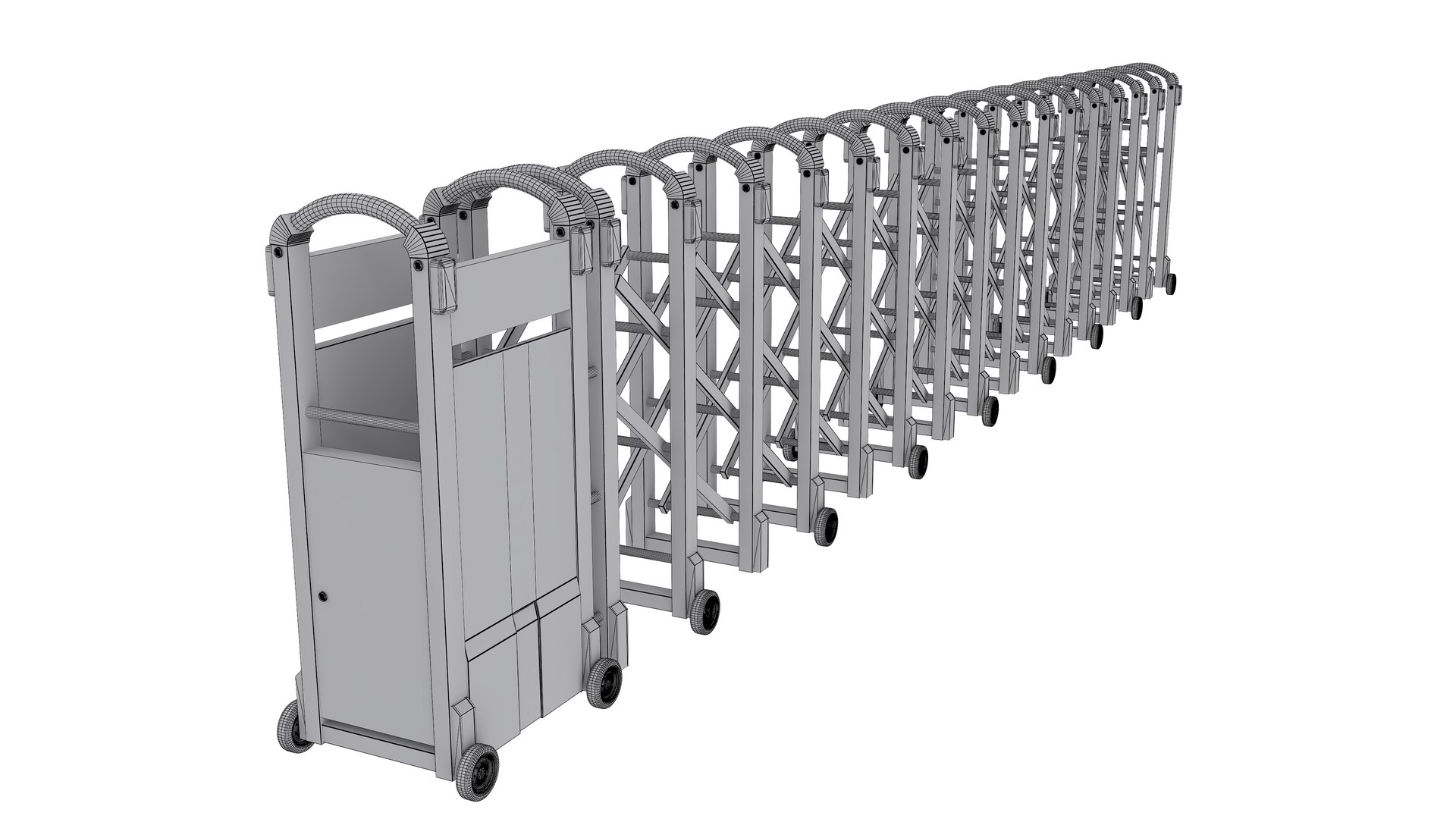 3D Trackless Retractable Gate - TurboSquid 2259318