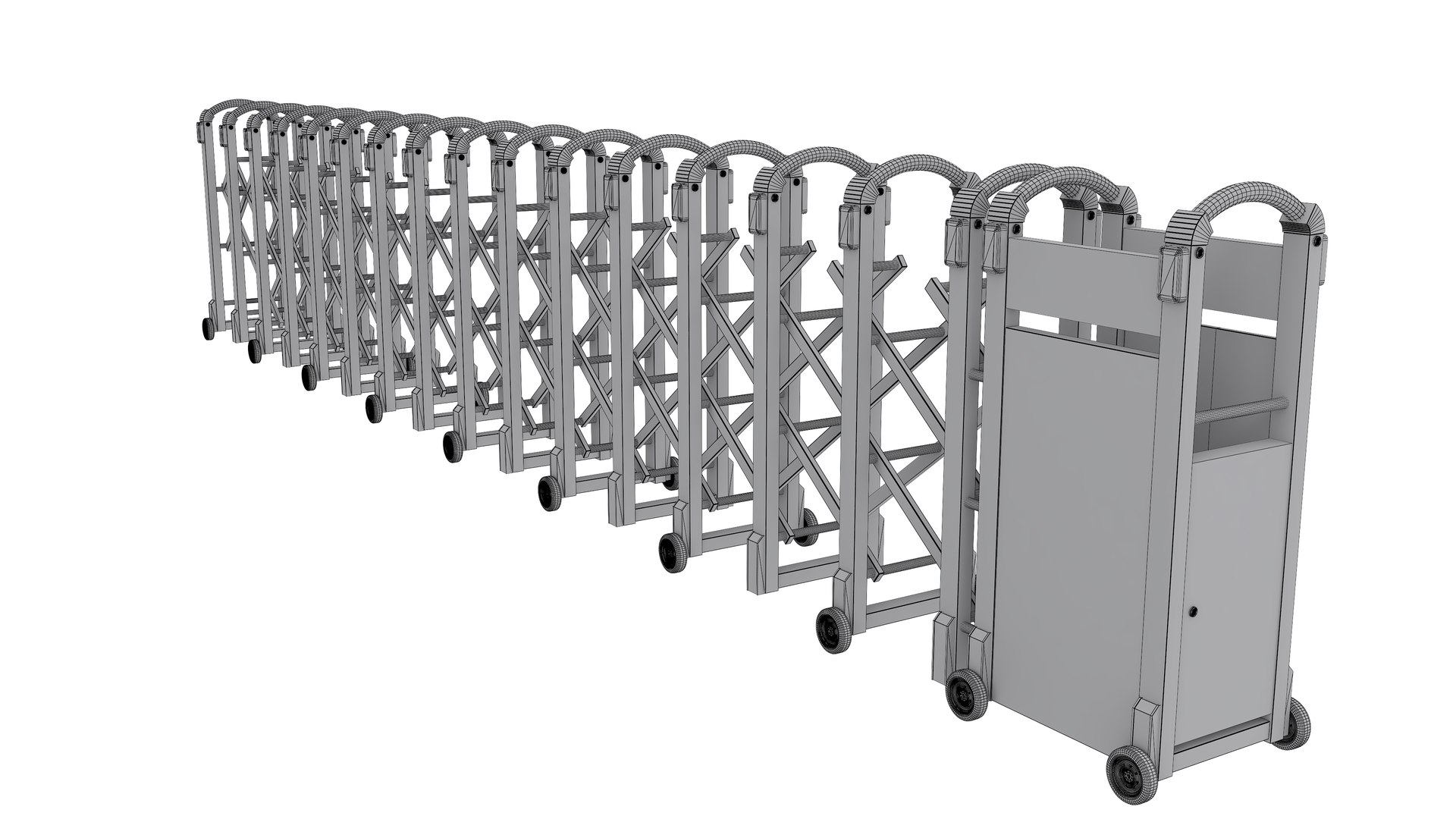 3D Trackless Retractable Gate - TurboSquid 2259318